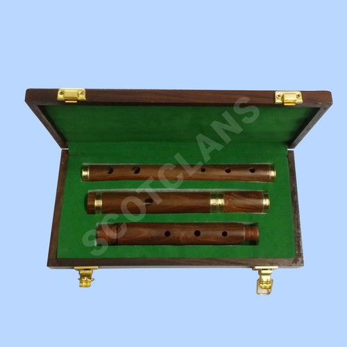 Professional Irish D Flute Shesham Wood Natural Finish, 4 PCS With Hard ...