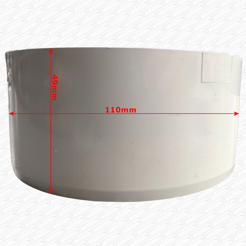 White 110mm Glued / Pushfit Soil Pipe Reducer Cap 2" / 50mm / 55mm ...