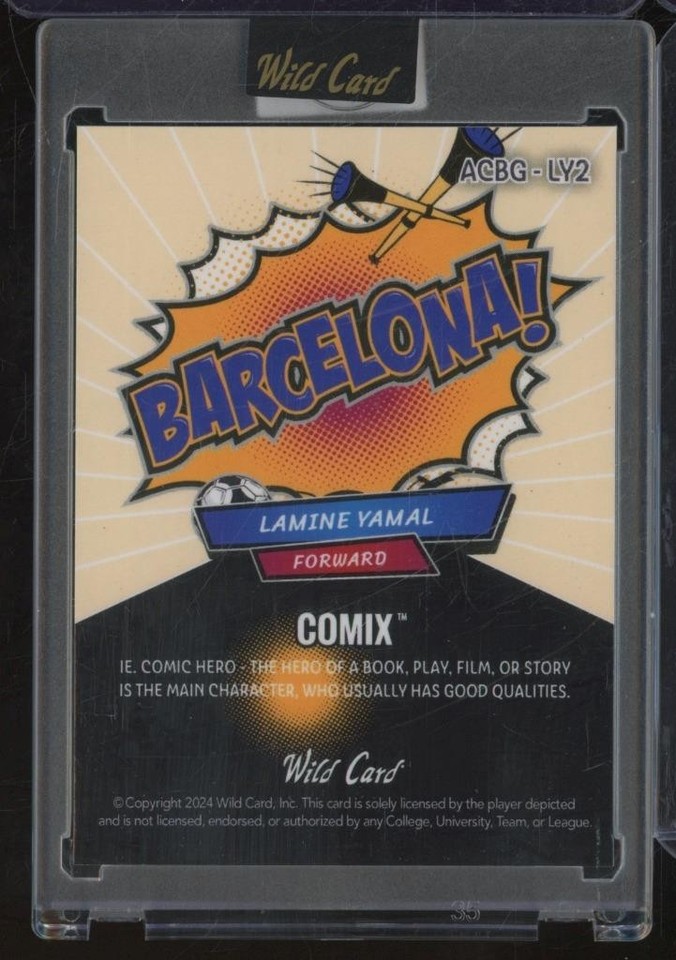 2024 Wild Card Black Label LAMINE YAMAL RC Rookie Comix Barcelona 1/1 ...