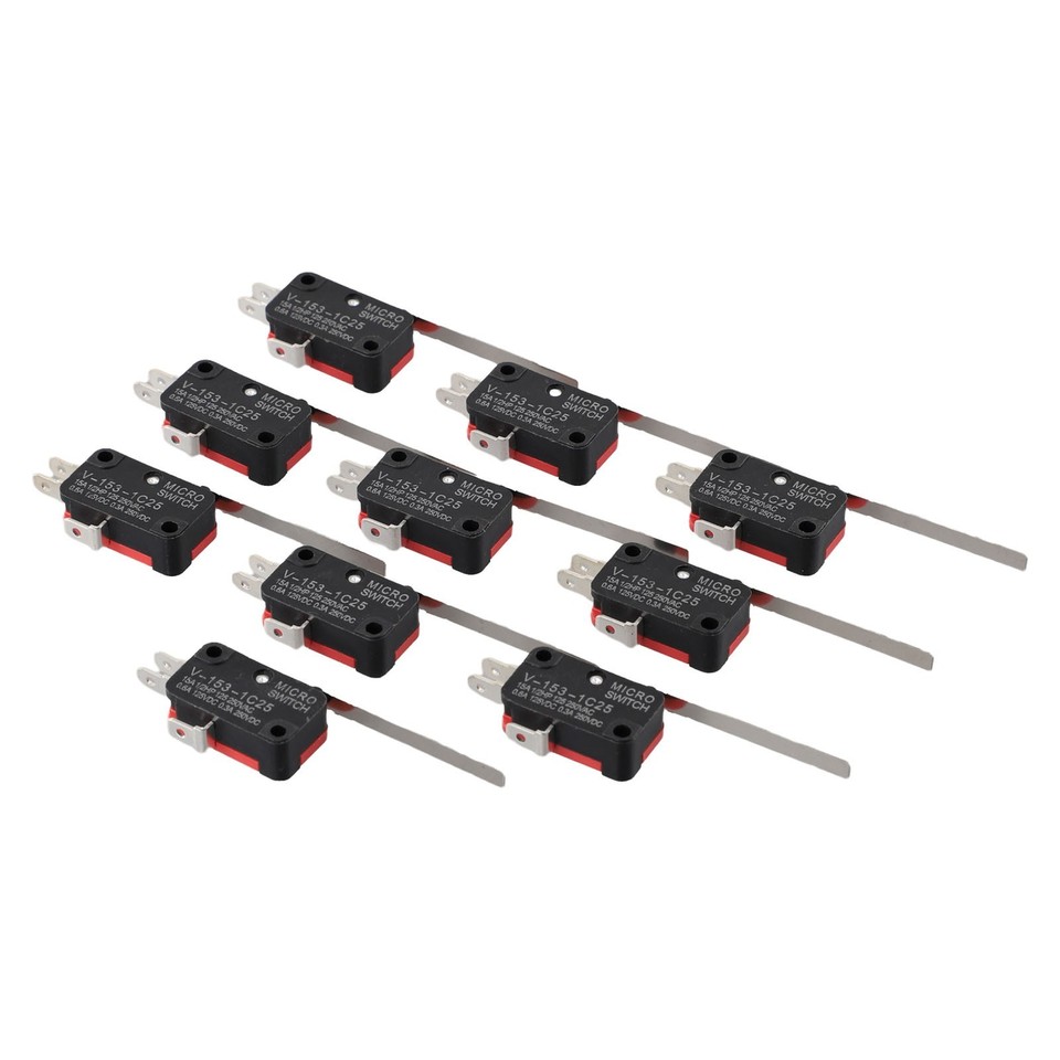 10pcs Limit Small Switch Long Straight Hinge Lever Type SPDT V-153-1C25 ...