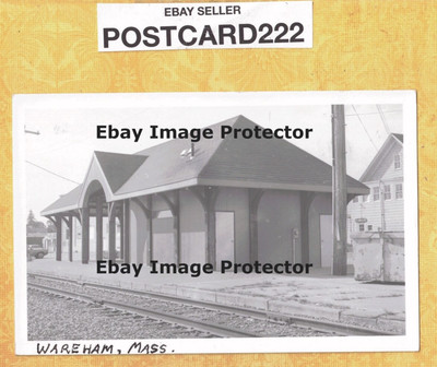 MA Wareham 1980s era ? RPPC real photo postcard RAILROAD TRAIN STATION ...