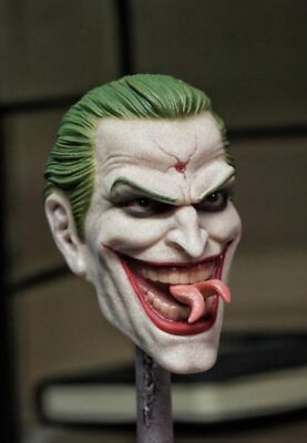1/12 Painted Rest Evil Joker Clown Man Head Carved Model Fit 6'' Action ...