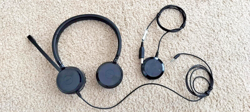 Jabra 3.5mm Jack Headset w/ ENC060 for USB Connection *New Without Box ...