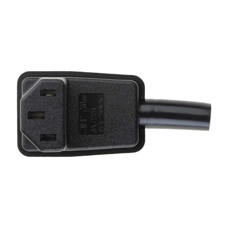 C13 Power Plug 90 Degree Angled IEC 320 Female Plug Power Cord Cable ...