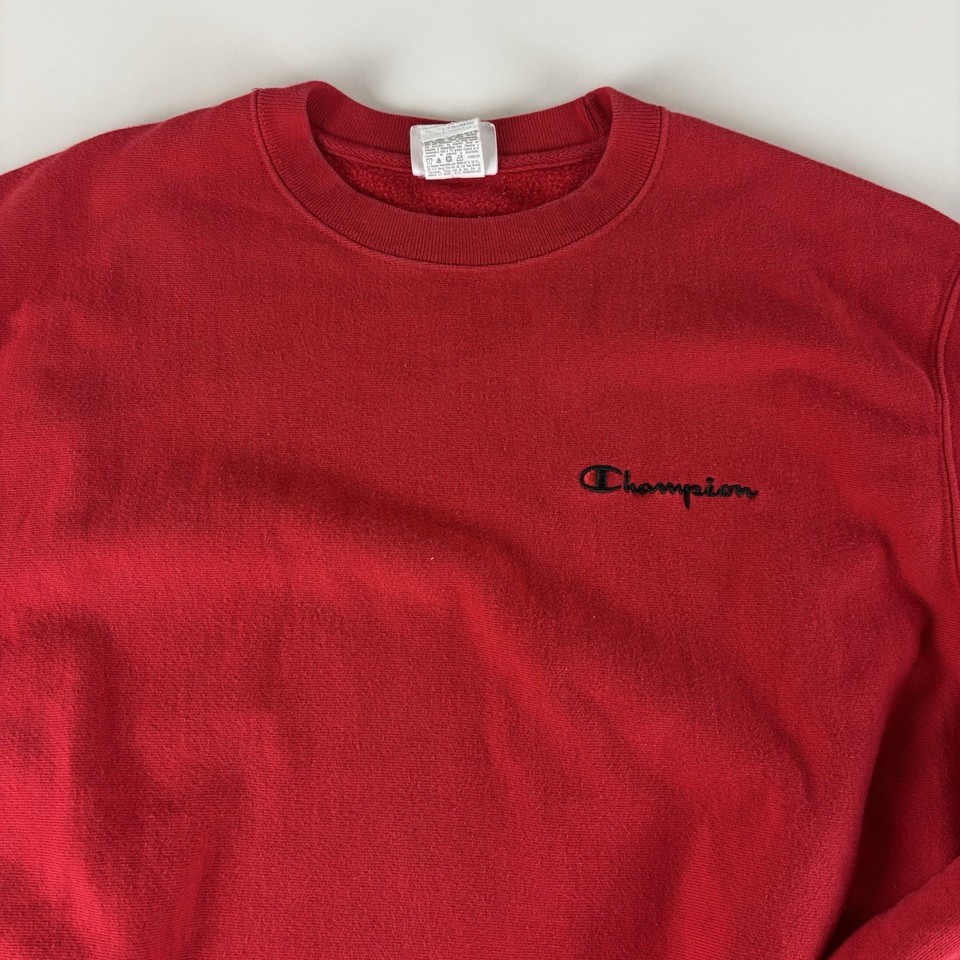 Champion Sweatshirt Mens Extra Large XL Red Reverse Weave Pullover | eBay
