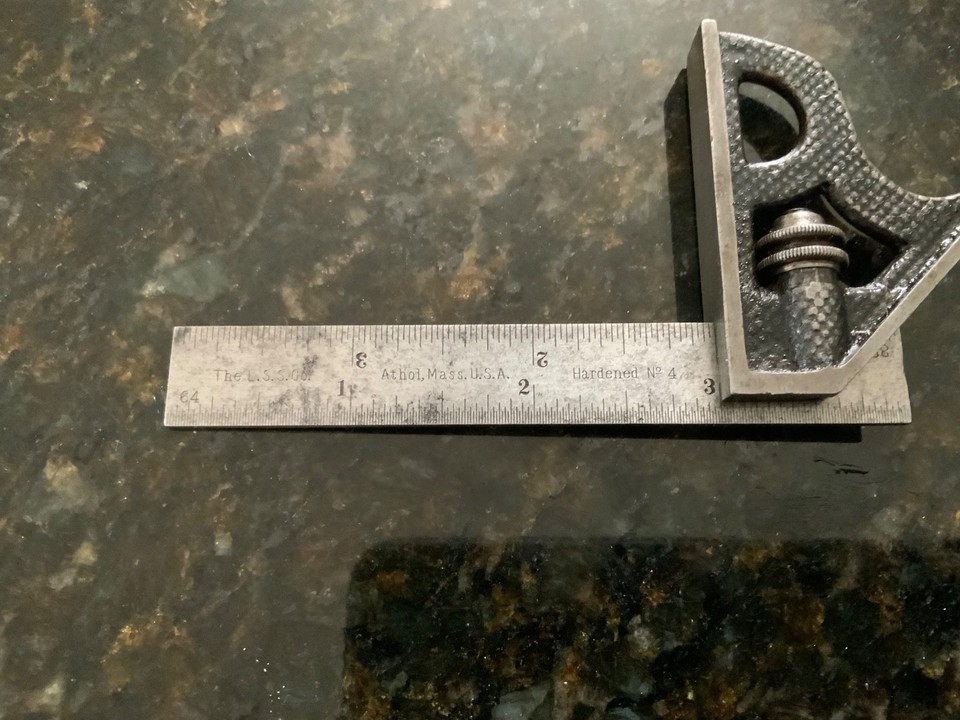 Vintage L.S. Starrett Company 4 inch Combination Square | eBay