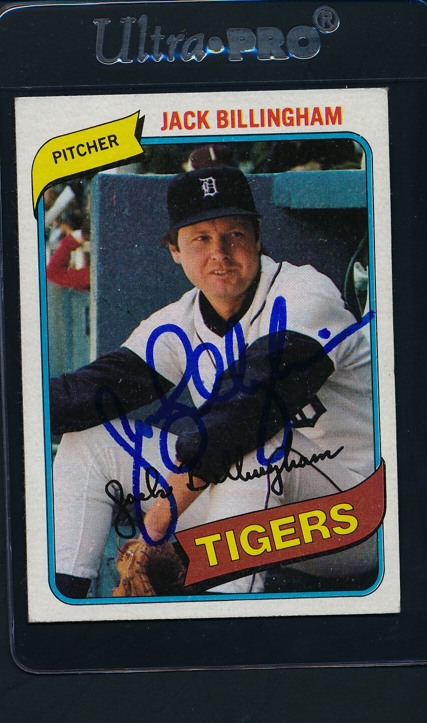 1980 Topps #603 Jack Billingham Tigers Signed Auto *10581 | eBay