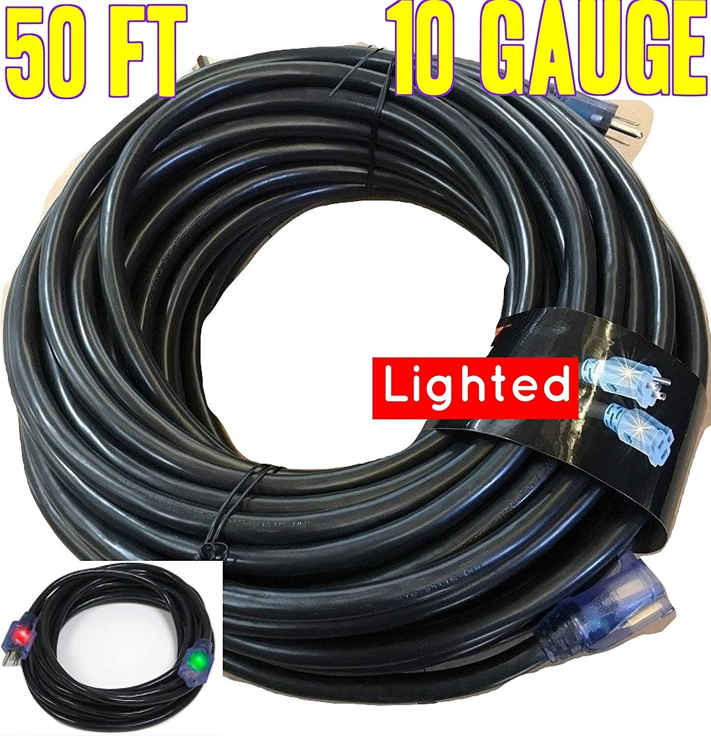 10 3 Contractor Grade 50 Ft 10 Gauge Power Extension Cord 10/3 Plug | eBay