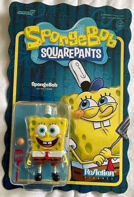 NEW Super7 2020 ReAction 3.75" SPONGEBOB SQUAREPANTS Action Figure ...