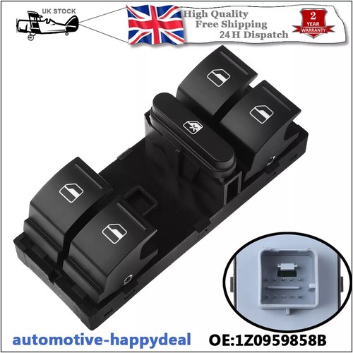 ELECTRIC WINDOW MASTER CONTROL SWITCH FRONT RIGHT FOR SKODA OCTAVIA 1Z0959858B | eBay UK