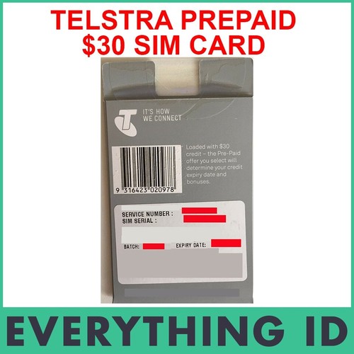 NEW TELSTRA PREPAID $30 STARTER KIT 3G 4G MOBILE STANDARD, MICRO & NANO ...