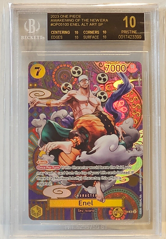 Enel OP05-100 SP Alt Art One Piece ENGLISH - BGS 10 BLACK LABEL | eBay