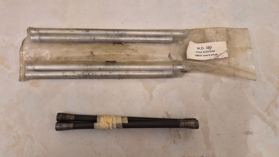 Set of Norton 650 push rod dural alloy (look unused) and other pair | eBay