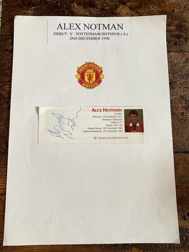 Alex Notman Autograph Hand Signed Picture Manchester United Autographs ...