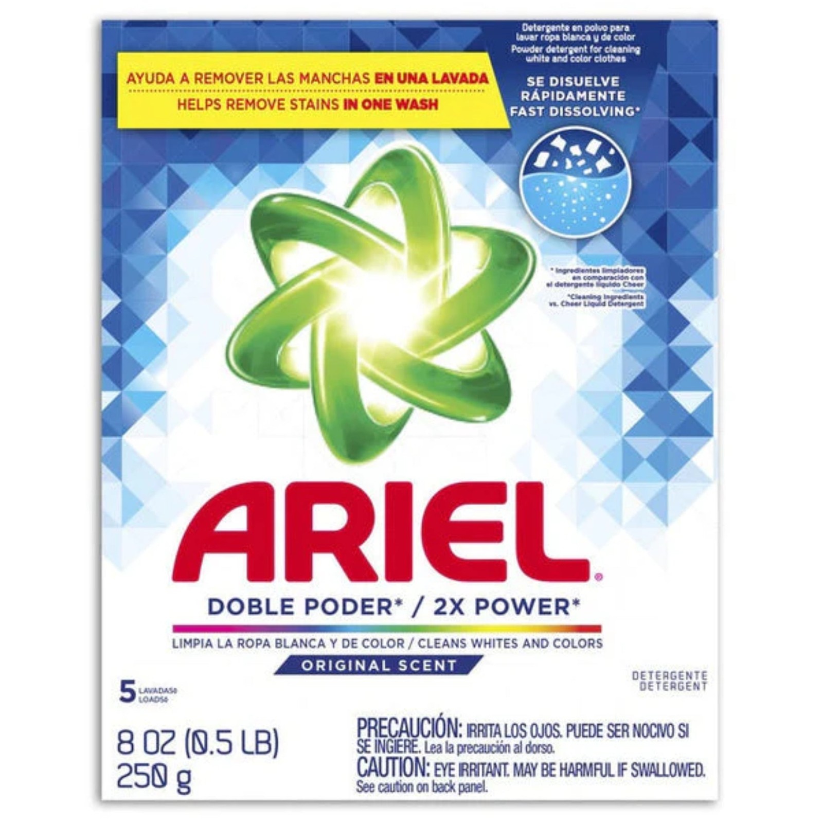 Ariel 2X Power Laundry Detergent Powder Original, 8oz (250g) | eBay