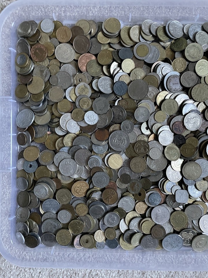 Bulk Lot 8kg World Coins - Mixed Countries, Years & Denominations ...