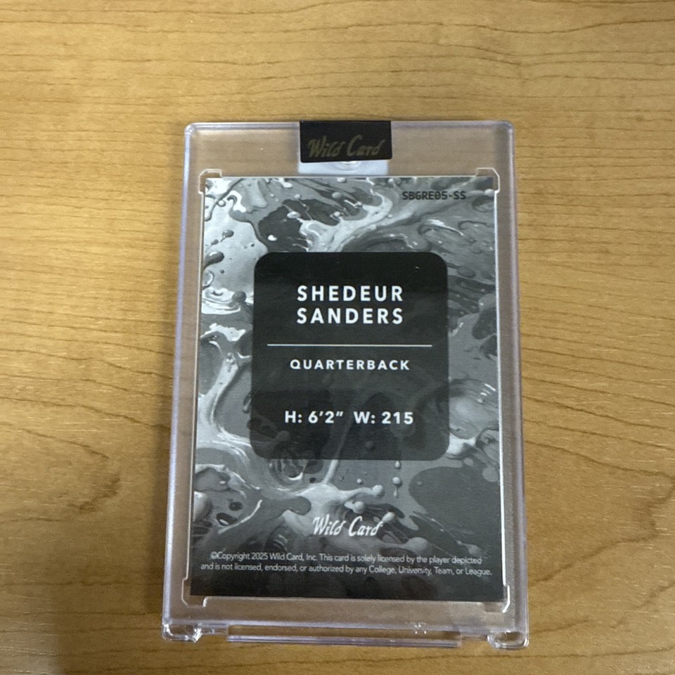 2025 wild card Splat Football Shedeur Sanders green 2/4 | eBay