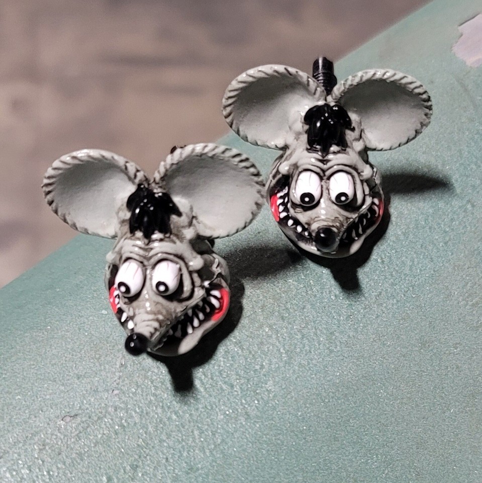 RAT FINK License PLATE BOLTS Hot Rod Chopper MOON vtg style Custom Ed ...