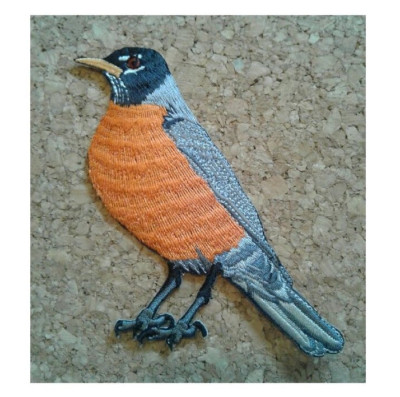 American Robin - Bird - Bird Watching - Embroidered Iron On Patch ...