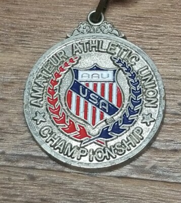 Amateur Athletic Union United States AAU USA Silver Tone Medal Award ...