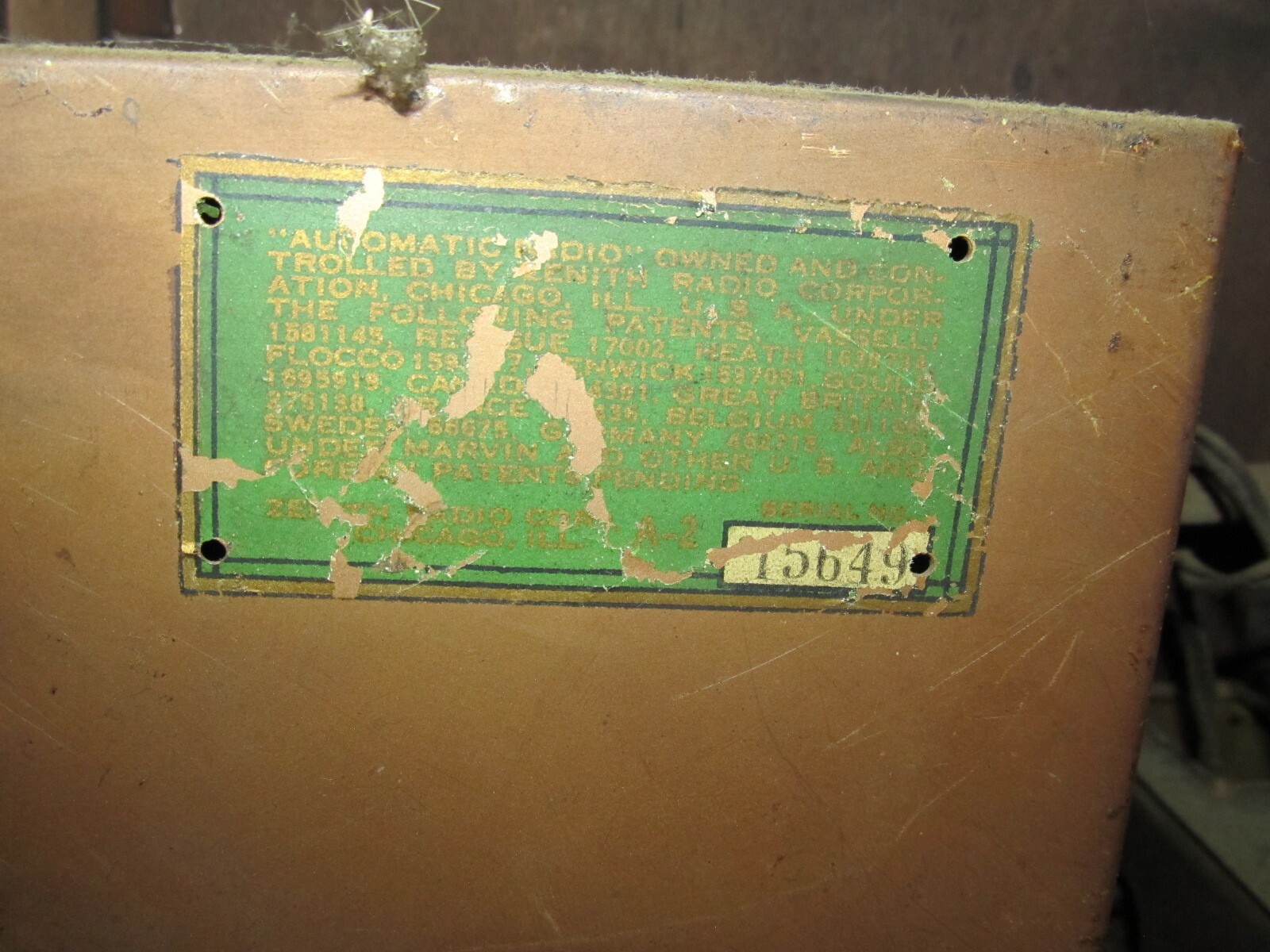 Vintage 1930`s Zenith 52 Tube Console Radio | eBay