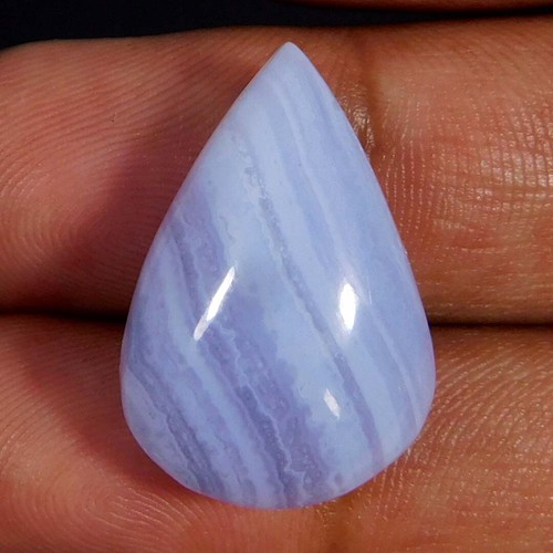 21.65Cts. Natural Miraculous Blue Lace Agate Pear Cabochon Loose ...