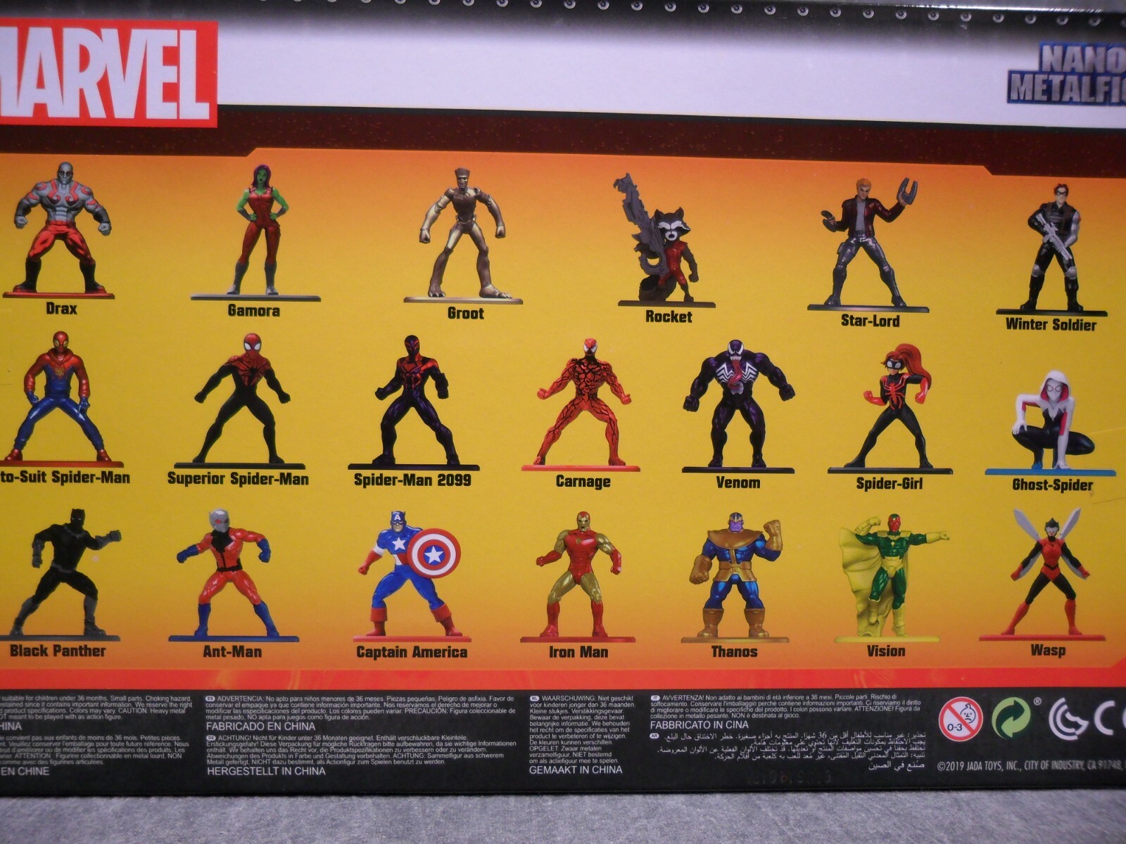 Jada * Marvel 20-Piece Set * Nano Metalfigs Metal Mini Figures 20-Pack ...