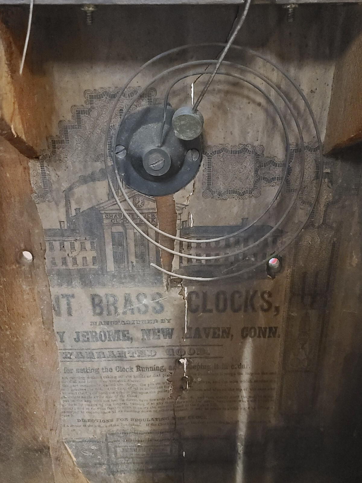 Antique 1860's CHAUNCEY JEROME CLOCK CO. OGEE OG Mantel Clock for Parts ...