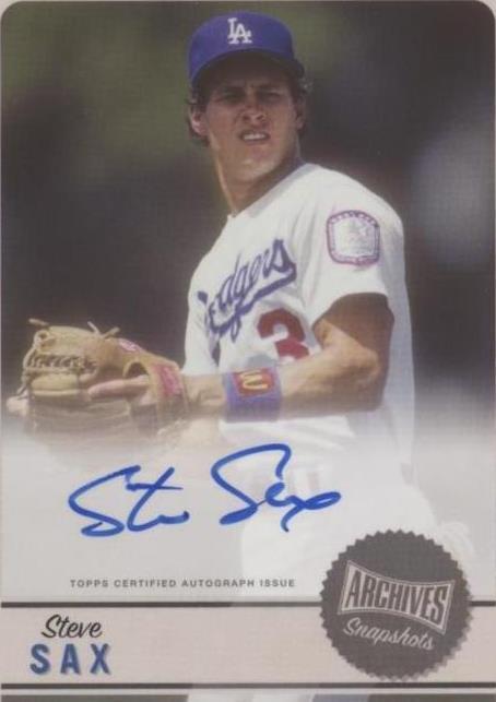 2019 Topps Archives Snapshots - Autographs Steve Sax #AS-SS (AU) for ...