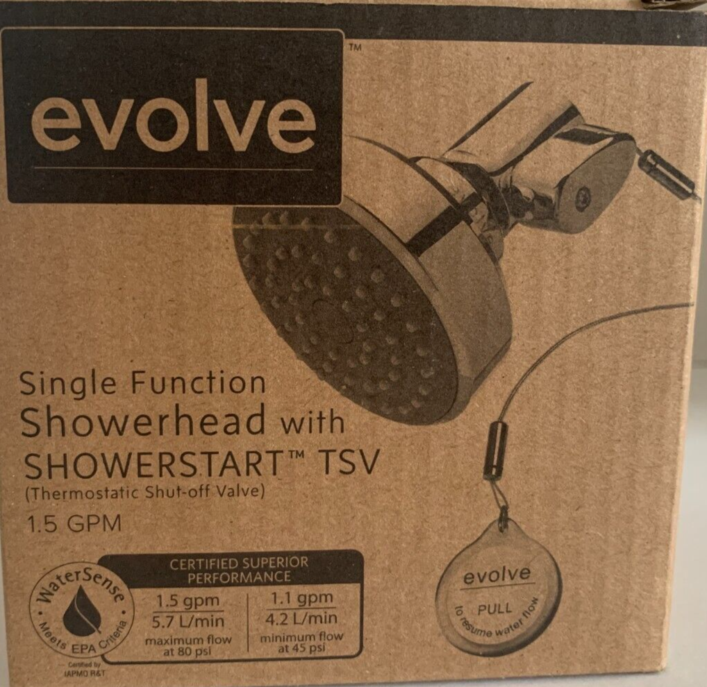 Evolve Showerhead Shower Start TSV (EV3011-CP175 SB) 1.75GPM Water Saver for sale online | eBay