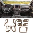 9pcs Interior Center Console Cover Trim Kit For Chevrolet Silverado ...