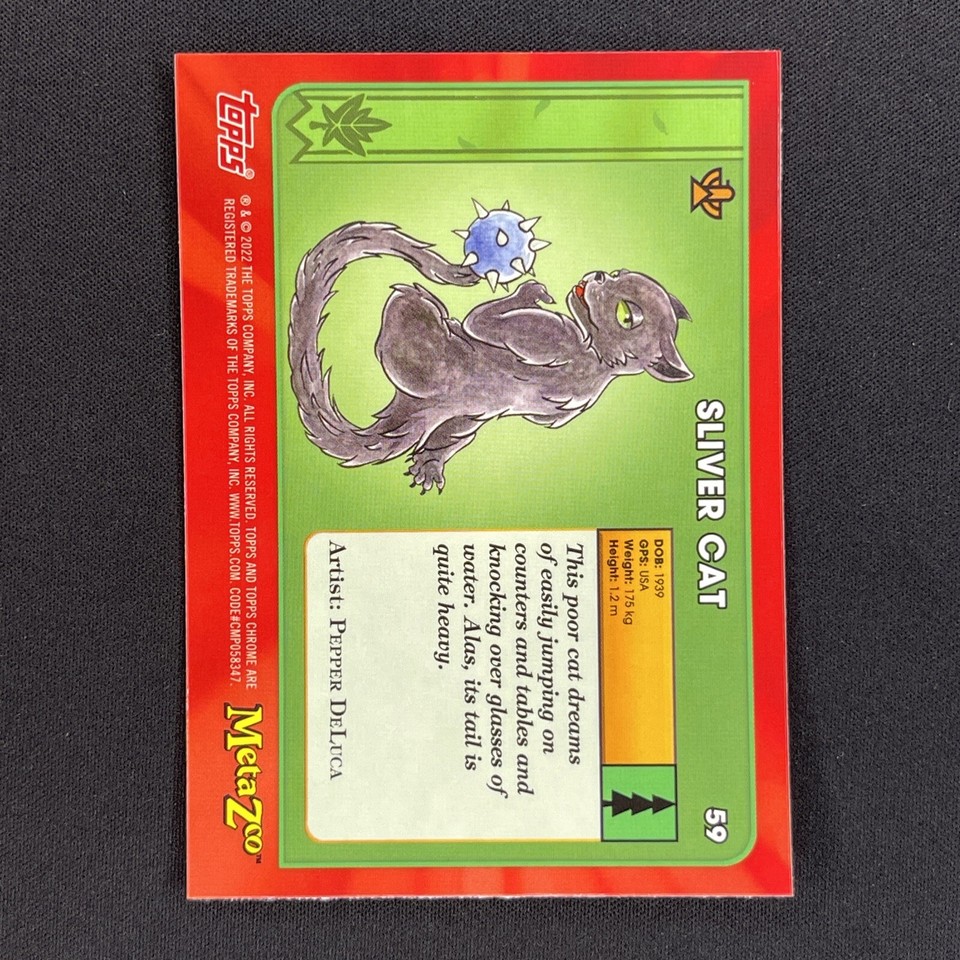 Topps Chrome Metazoo Cryptid Nation SILVER CAT X-Fractor XFRACTOR Holo ...