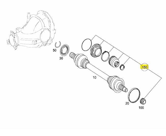 A0003570091 MERCEDES 171 204 205 207 212 BOOT REPAIR KIT FOR BOOT ...