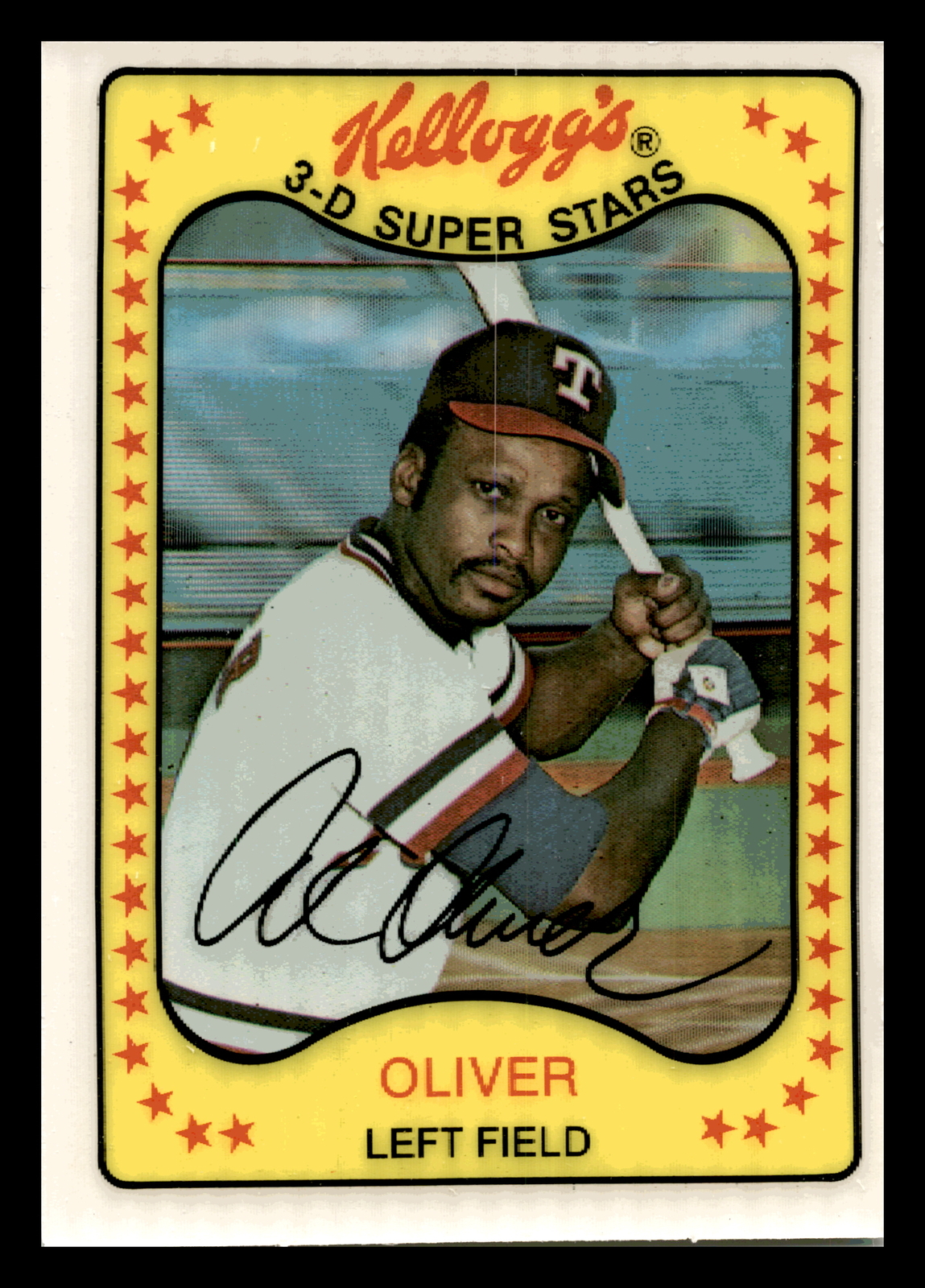1981 Kellogg's 3-D Superstars Al Oliver Texas Rangers #4 Near Mint NM ...