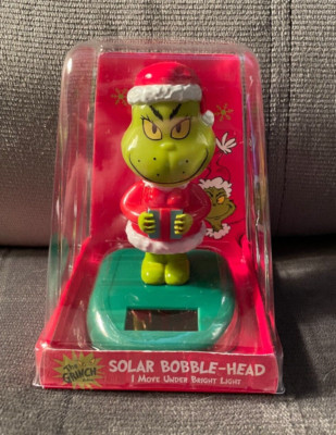 NEW GRINCH Solar Powered Bobble-Head | eBay