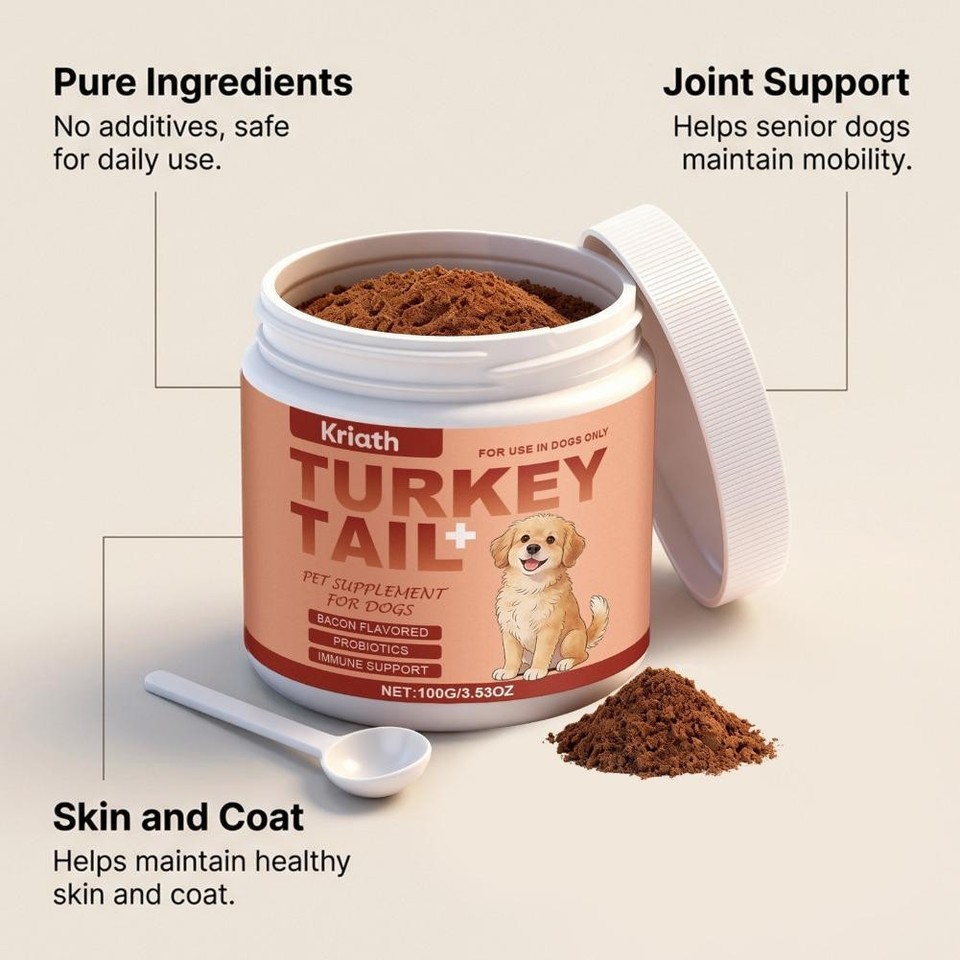 Turkey Tail Mushroom For Dogs - Dog Turkey Tail Probiotics Supplement ...
