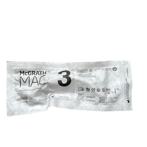 McGrath Laryngoscope MAC # 3 Disposable Blade NEW (expires 2025 JULY ...