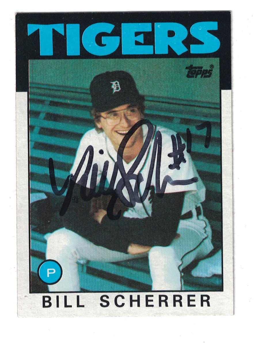 Bill Scherrer AUTOGRAPHED 1986 TOPPS BASEBALL CARD SIGNED Detroit ...
