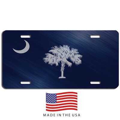 South Carolina State Flag Aluminum License Plate | Blue | Gloss | 12 in ...