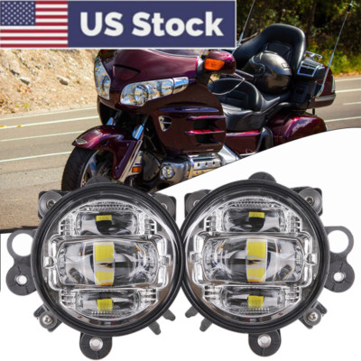 2PCS LED White Fog Lights Running Light For Honda Goldwing GL1800 2006 ...