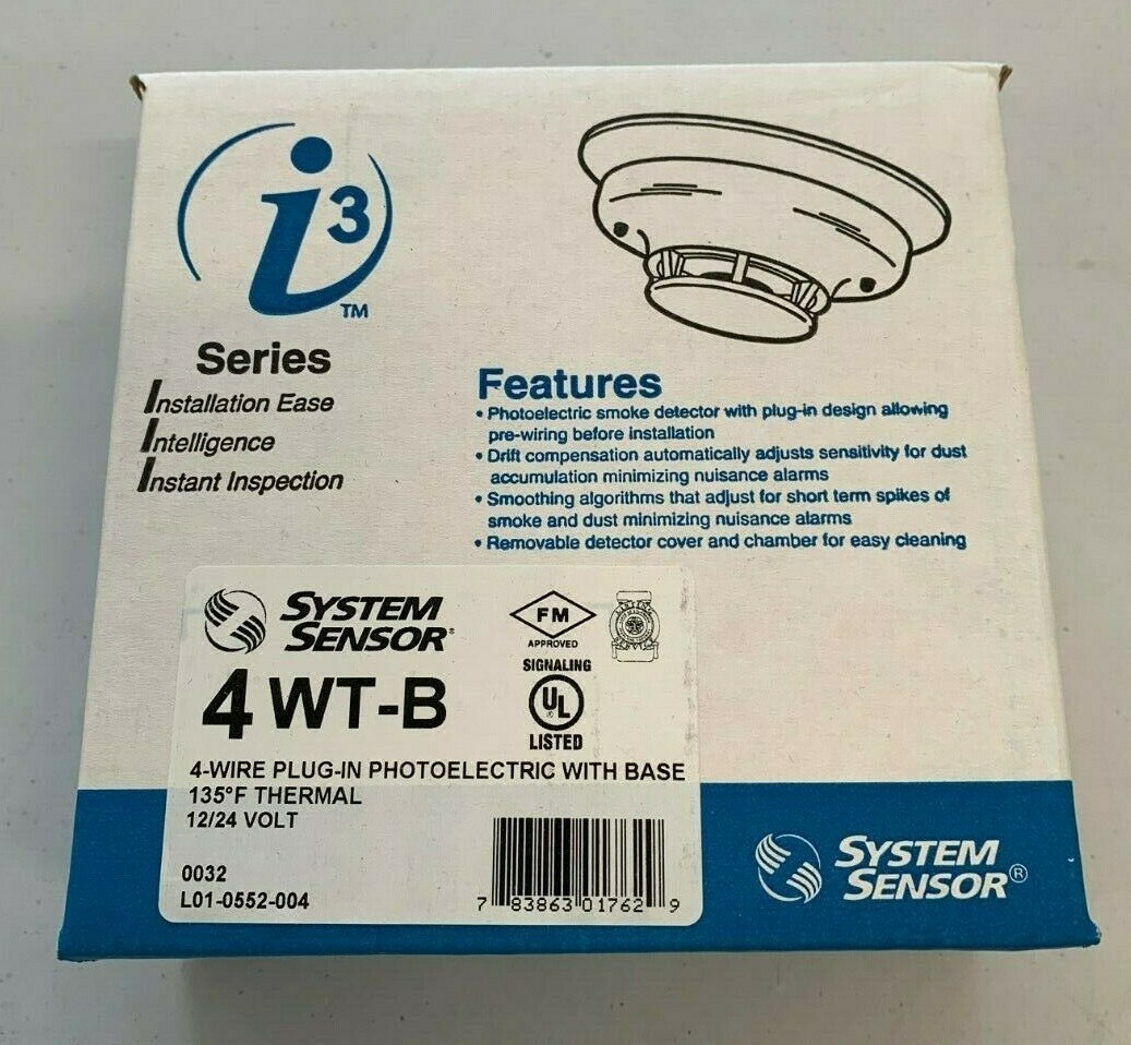 System Sensor 4WT-B i3 Series 4-wire Photoelectric Smoke Detector | eBay