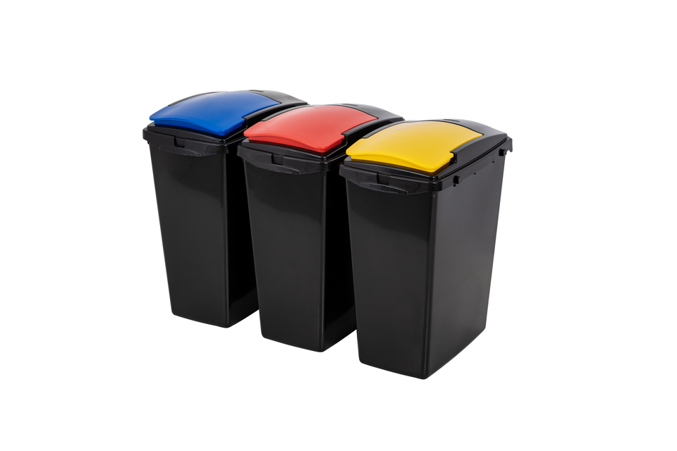 Addis Recycling 40L Set of 3 Waste Utility Plastic Bins 518698ebay ...
