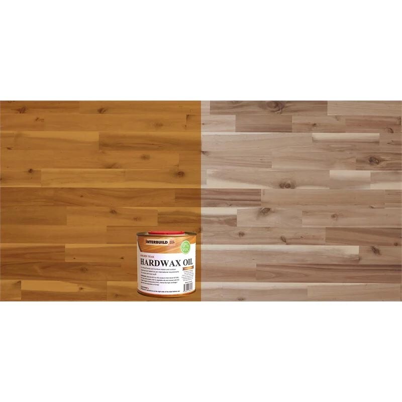 Interbuild Hardwax Wood Timber Stain Oil 250ml Food Safe Finish 10m² ...