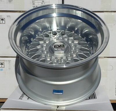 ESM-2R Wheels Rims Silver 15x9 +10 5x100 4x100 Mazda Miata 4" LIP | eBay