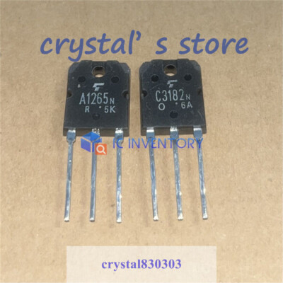 15PAIRS Transistor TOSHIBA TO-3P 2SA1265N/2SC3182N A1265N/C3182N | eBay