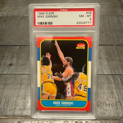 1986 Fleer Mike Gminski #38 *Nets* PSA 8 NM-MT | eBay