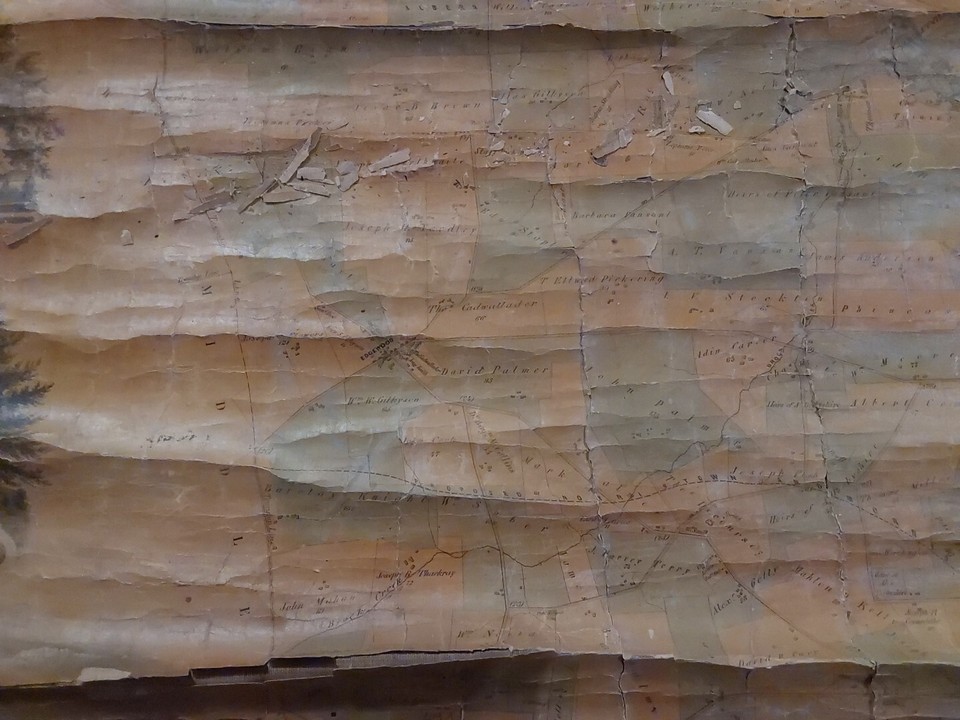 ORIGINAL 1858 Map Lower Makefield Township Bucks County Pennsylvania PA ...