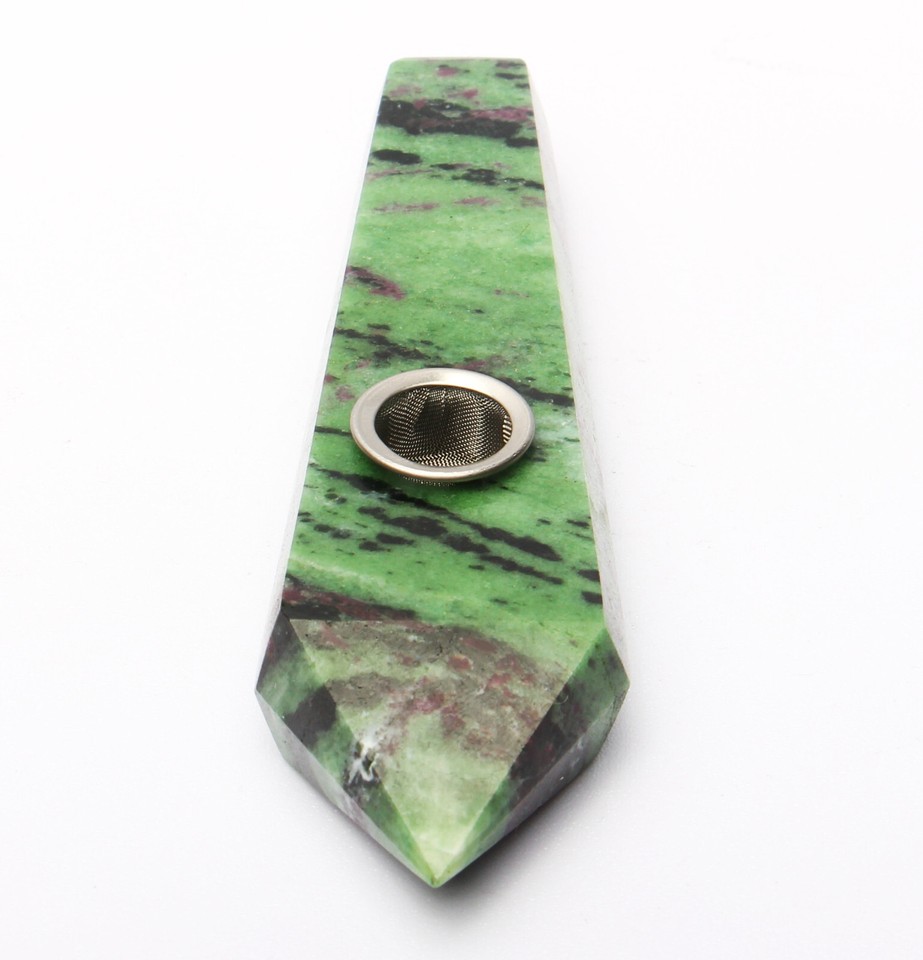 1Pc Natural Ruby Reiki Gemstone smoke pipe Crystal Quartz Healing ...