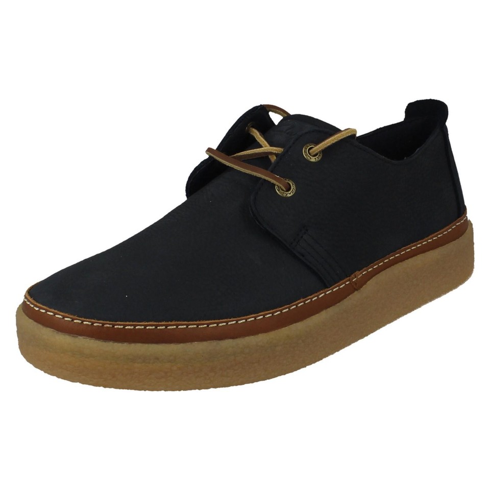 Mens Clarks 'Clarkwood Low' Casual Leather Nubuck Lace Up Crepe Sole ...