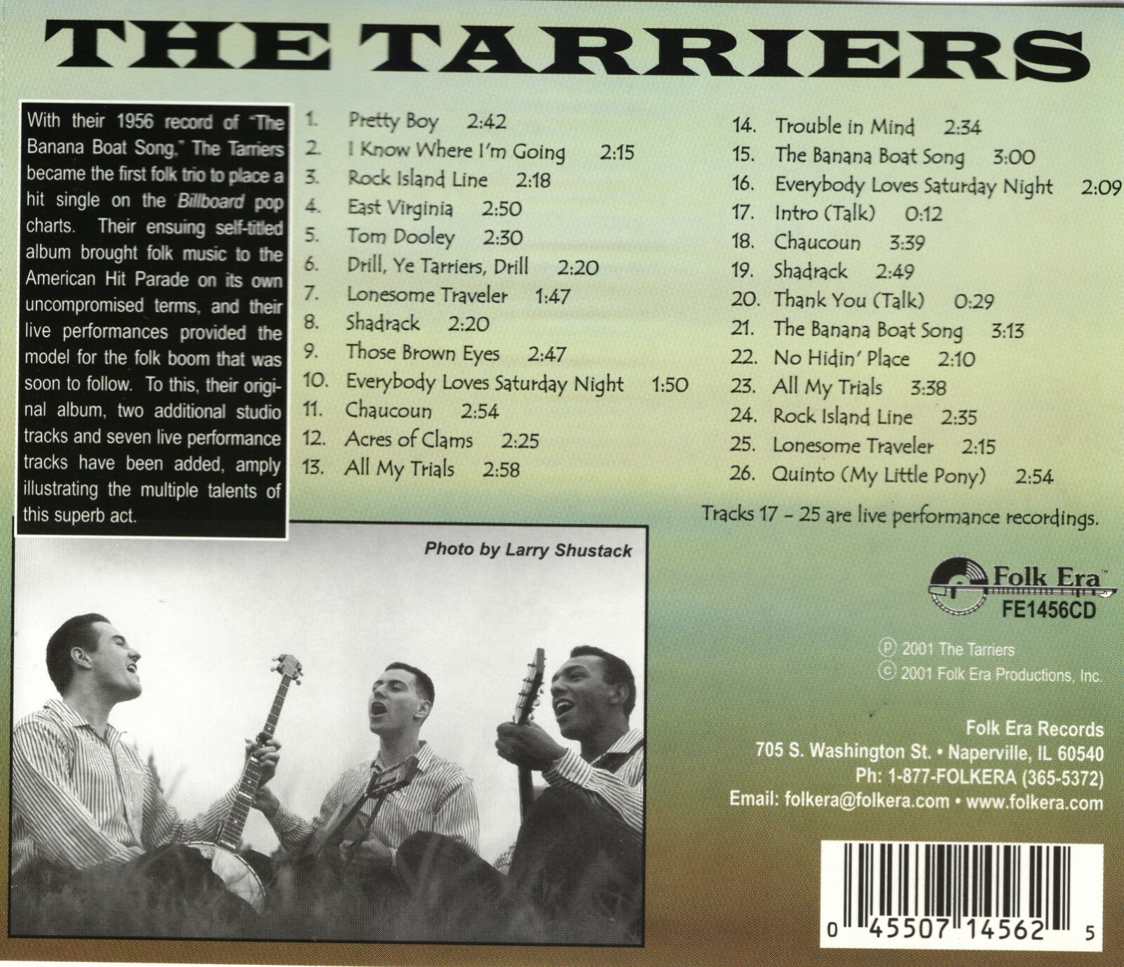 Tarriers by Tarriers (CD, 2001) for sale online | eBay